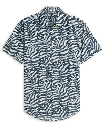 Tommy Hilfiger Kurzarmhemd in Paper-Touch-Haptik, Regular Fit in