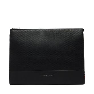Tommy Hilfiger Notebook-Etui Tommy Hilfiger Metal Logo Woven Laptop Sleeve AM0AM14303 Schwarz