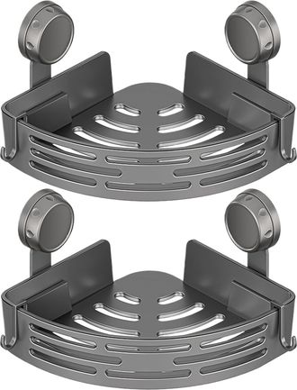 Generic Saugnapf- - rostfreie, abnehmbare Badezimmerregale, Saugnapf ohne Bohren, f&uuml;r Badezimmer, Wand, Shampoo, Toilettenartikel, K&uuml;che, Zuhause, Speisekamme