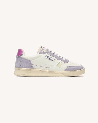 Faguo Baskets blanc et rose gris&eacute; cuir