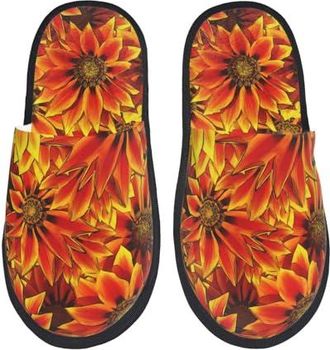 Generic Pantoufle Maison Impression Sunflower4 Hiver Chaussures Chaudes Antid&eacute;rapantes Chaussons Maison Portative Hiver Pantoufles Pour Chambre H&ocirc;tels Maison 