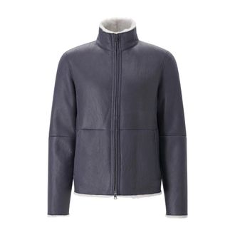 Werner Christ Luxuri&ouml;se Lederjacke - - Jackets - Herren - Blau - L