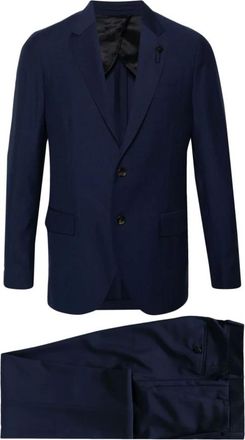 Lardini Homme, Costumes, Bleu, Taille: 3XL Costume en laine &agrave; simple boutonnage