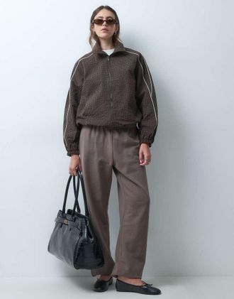 Arket pantalon de jogging baggy en pur coton marron