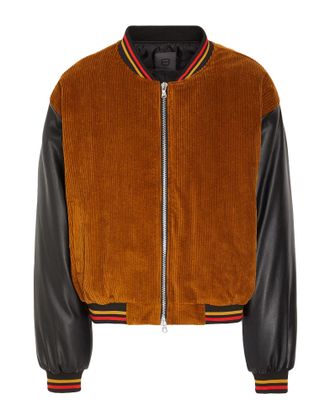 8 by YOOX VELVET OVERSIZED BOMBER JACKET