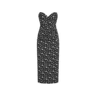 Dolce & Gabbana Floral-print Charmeuse Kleid - - Dresses - Damen - Schwarzk - L