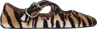 Alaia Tiger Pony Ballet Flats