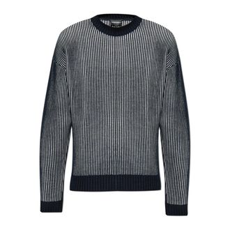 Emporio Armani Gestreifter Pullover - - Knitwear - Herren - Schwarzk - XL