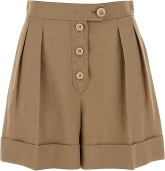 Valentino Garavani Femme, Shorts, Brun, Taille: 36 FR Biscuit Viscose Blend Shorts