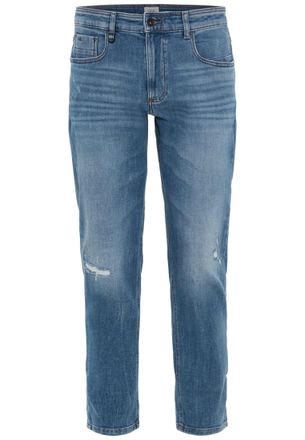 Camel Active Herren Tapered Fit Destroyed Jeans mit Smartphone Tasche Denim Blau, menswear-32/30