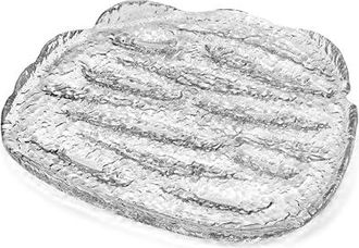 Ichendorf Speiseteller/Tablett | Kollektion Ice | L 26 cm | zentrifugiertes Glas | handgefertigt