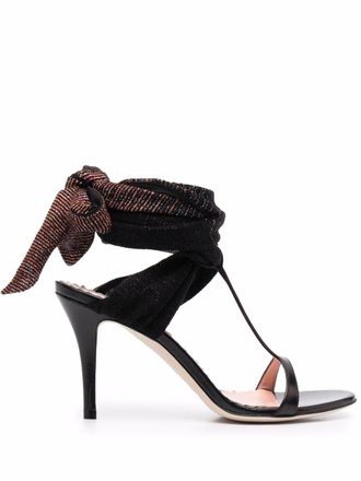 Missoni sandales en cuir &agrave; fermeture nou&eacute;e - Noir