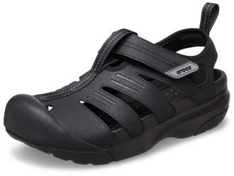 Crocs Damen Yukon Fisherman Sandalen, Black, 36/37 EU