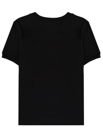 Dolce & Gabbana Logo-Embroidered Cotton T-Shirt - Black