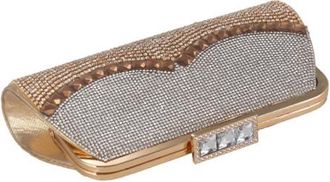 Yardwe Pochette Soir&eacute;e Femme &Eacute;l&eacute;gante avec Sac Main Banquet Mariage pour D&icirc;ner et F&ecirc;te Cadeau Fait Main Couleur Or