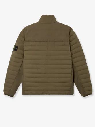 Stone Island Mens Down Jacket Seamless Tunnel Nylon Down-Tc Green Polyamide Elastane