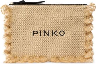 Pinko Pinko, Femme, Sacs, Beige, Taille: ONE Size Flat Handle Rafia