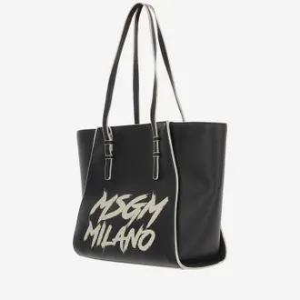 Msgm Girls Shoulder Bag Black Synthetic Leather