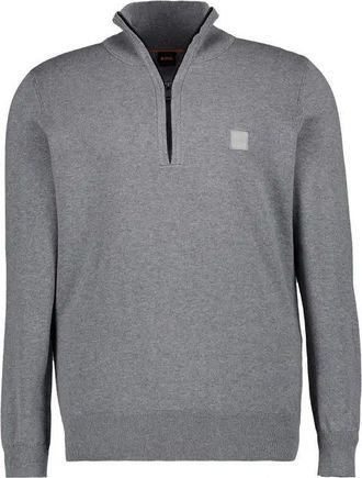 Boss Orange by Hugo Boss BOSS Orange Herren Troyer grau unifarben