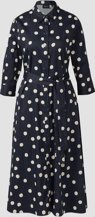 s.Oliver Midikleid Kleid Elastisches Baumwollkleid mit Viskosefutter