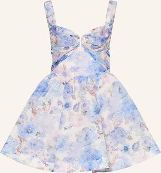 Zimmermann Kleid Rebellion Mit Leinen Und Seide blau