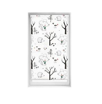 Blindecor Easy Verdunkelungsrollo ohne Bohren, Digitaldruck, Blackout, Into The Wood, 85 x 150 cm (Breite x Höhe), Stoffgröße 82 x 145 cm, Thermo-Rollos