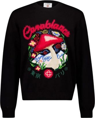 Casablanca Homme, Pulls, Noir, Taille: M Pulls &agrave; col rond