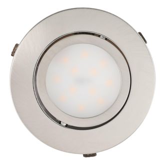 Eglo LED Einbaustrahler Pineda, Spot aus Kunststoff, Einbauleuchte in Silber, Einbauspot dimmbar, flach und schwenkbar, &Oslash; 8,4 cm