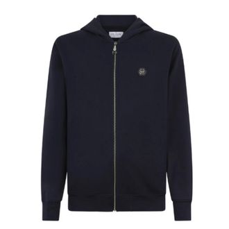 Philipp Plein Homme, Sweatshirts et sweats &agrave; capuche, Bleu, Taille: XL Sweat &agrave; capuche zipp&eacute;