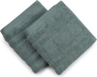 Gözze 2er Set Frottier Mailand, CO/CV (Bamboo),70%/30%, Seiftuch, 30x30cm, grün