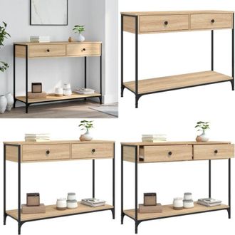 vidaXL Konsolentisch Sonoma-Eiche 100x34,5x75 cm Holzwerkstoff - Konsolentisch - Flurtisch - Couchtisch - Wohnzimmerstil - Landhausmöbel - Home & Living