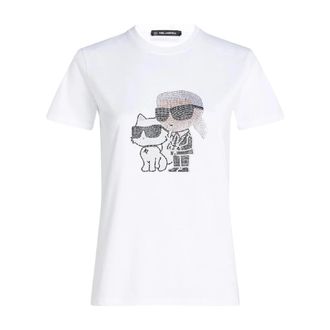 Karl Lagerfeld T-shirt Ikon Rs - - Tops - Damen - Wei&szlig; - S