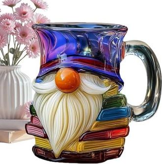 Generic Tasse &agrave; caf&eacute; en verre peint pour amateurs de livres - Tasse &agrave; th&eacute; et caf&eacute; - Pour les boissons, les anniversaires, la maison, les voyages, lext&eacute;rieur, 