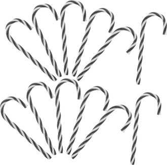 Cabilock 12 St&uuml;ck Zuckerstangen Ornamente aus Kunststoff 15cm Wiederverwendbare Weihnachtsbaumschmuck H&auml;ngedekoration f&uuml;r Festliche Raum und Baumdeko