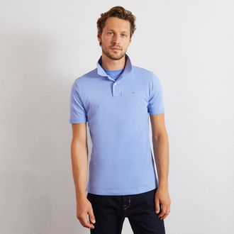 Eden Park Polo Bleu En Coton Pima Stretch Old Ref Pp