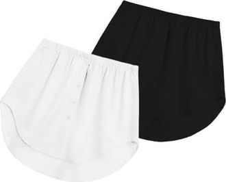 Generic Extension de chemise réglable pour femme - Demi-longueur - Avec 2 sweats à capuche - Pour femme, Noir, 5XL