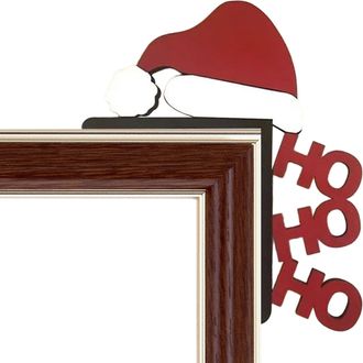 Generic Dekoration f&uuml;r Weihnachtst&uuml;ren - Dekoration f&uuml;r Holzt&uuml;ren | Eckschilder mit T&uuml;rrahmen oben, lustiger Rahmen, Weihnachtswandschilder, Partydekoration