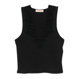 Twinset Damen, Oberteile, Schwarzk, LGr&ouml;&szlig;e