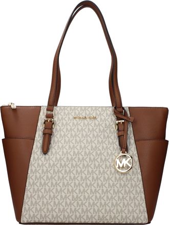 Michael Kors Beiger Leder-Schultertasche