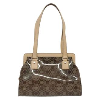 Ferragamo Sac bandouli&egrave;re en plastique Pre-owned - Femme - Pre-owned - Brun - Taille: ONE Size