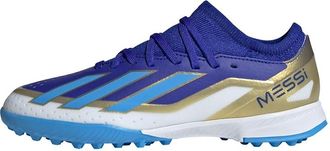 adidas Adidas Unisex Kinder X Crazyfast Messi League Turf Boots, Lucid Blue/Blue Burst/Cloud White, 35 1/2 EU