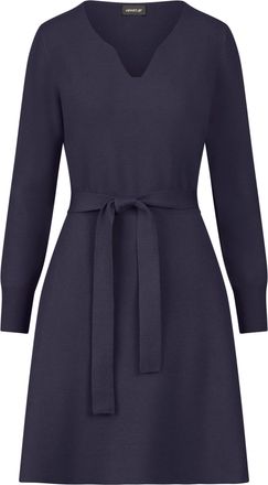 Apart Fashion APART Strickkleid mit V-Ausschnitt, Nachtblau, 42