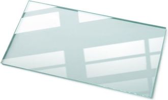 Tulup Dessus - Plateau de table - Dessus rectangulaire en verre trempé transparent - 140 x 70 cm - esg