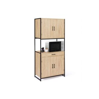 IDMarket Küchenbuffet 80 cm detroit Möbel 4 Türen Industriedesign + Schublade