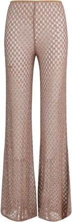 Missoni Femme, Pantalons, Brun, Taille: 38 FR Low-rise Flared Pantalons