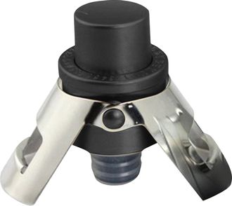 Generic Stainless Steel Bottle Plug - Champagne Pressure Stopper | Reusable Wine Sealer with Press Lock Mechanism, Perfect for Sparkling Drinks, Bars, Wedding