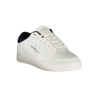 Calvin Klein Contrast-Collar Low-Top Sneaker - White