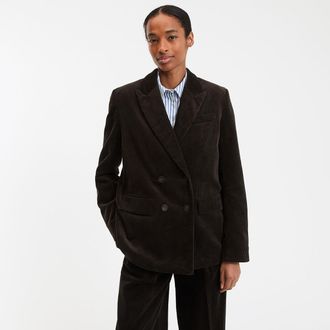 La Redoute Collections Blazer Long En Velours Coupe Ample