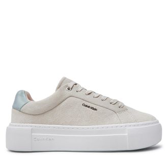 Calvin Klein Sneakers Calvin Klein Flatform Cup Lace Up W/Ml HW0HW02282 Beige