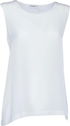 KANGRA Femme, Tops, Blanc, Taille: 42 FR Canotta in Crepe di Seta